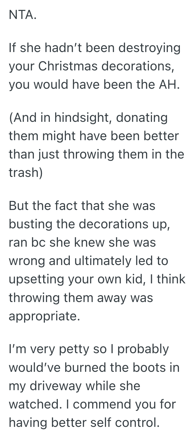 A neighbor’s child destroyed her Christmas decorations, so a homeowner ...