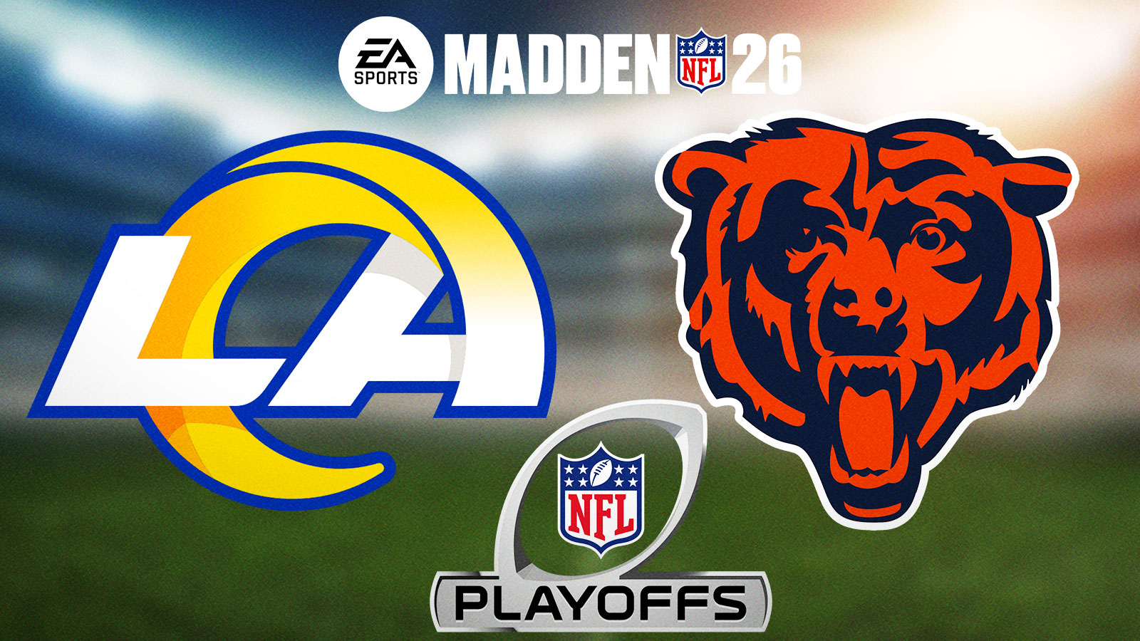 Rams vs. Bears divisional round results according to Madden 26