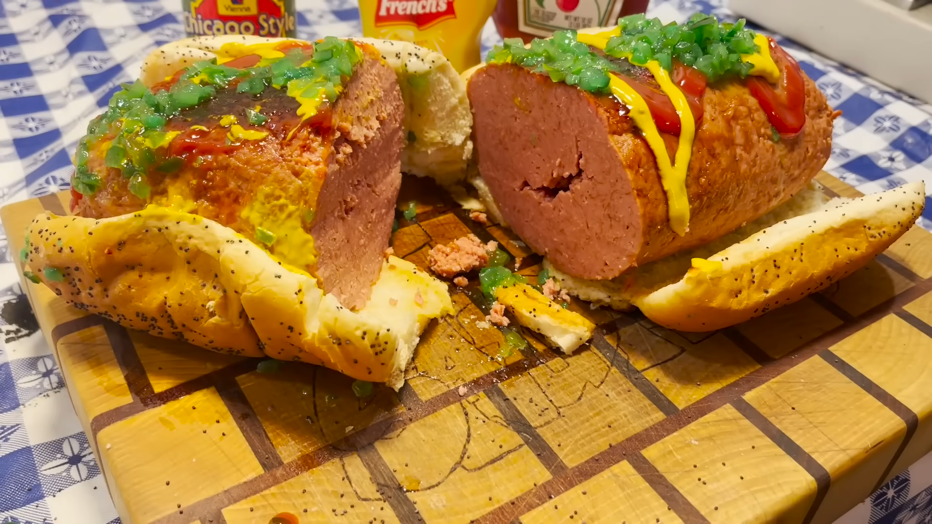 This mega hot dog is bigger than it should be
