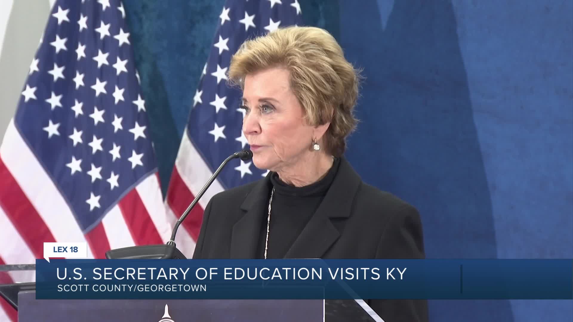 US secretary of education visits Georgetown, KY