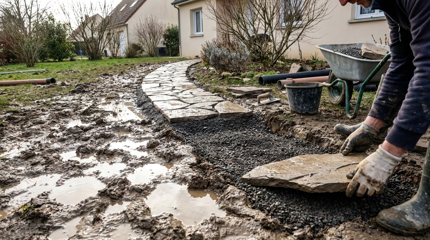 Chaque hiver, ce coin du jardin se transforme en gadoue : cette méthode ...