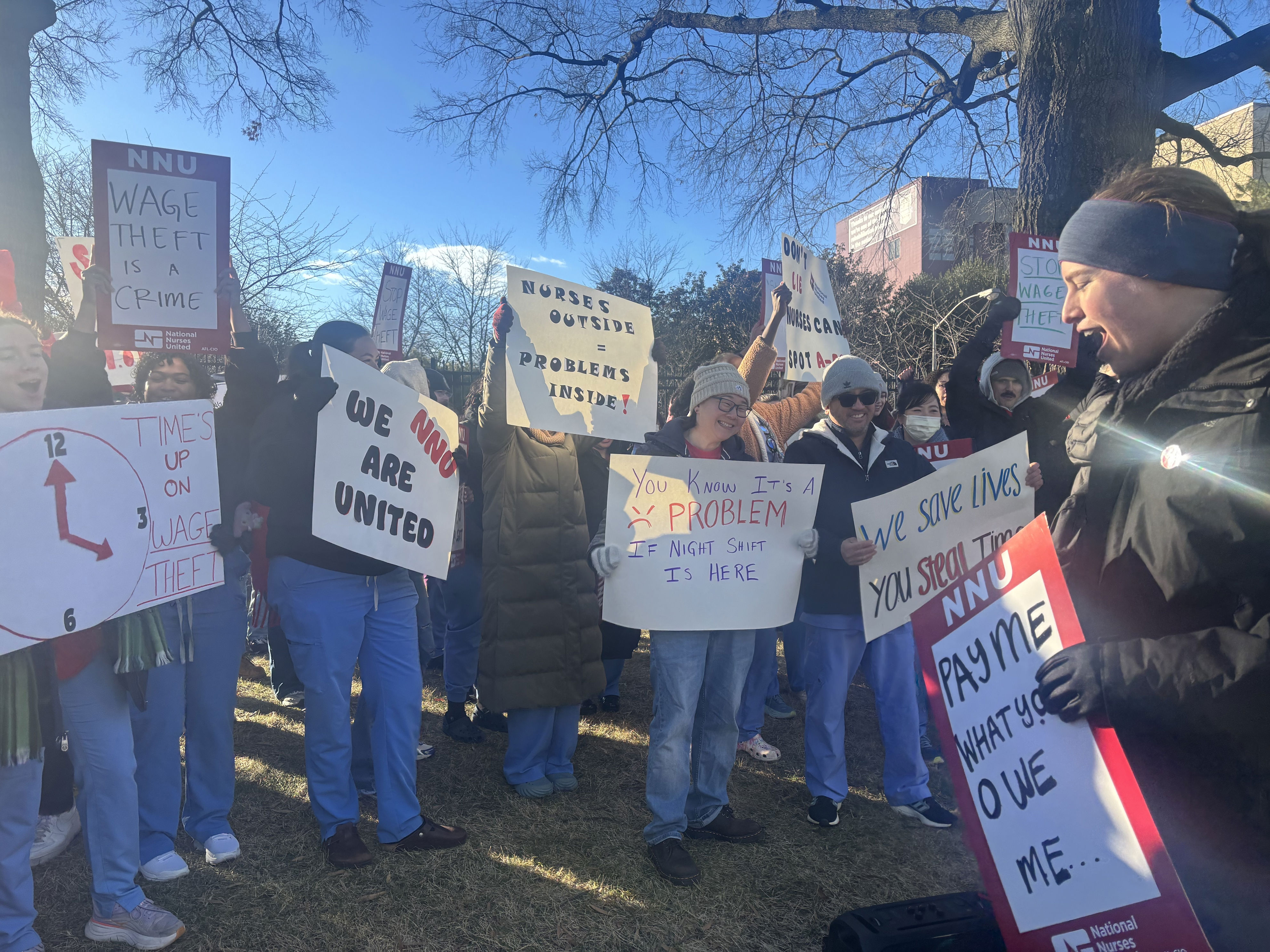 Nurses at DC.’s largest hospital protest over alleged wage theft