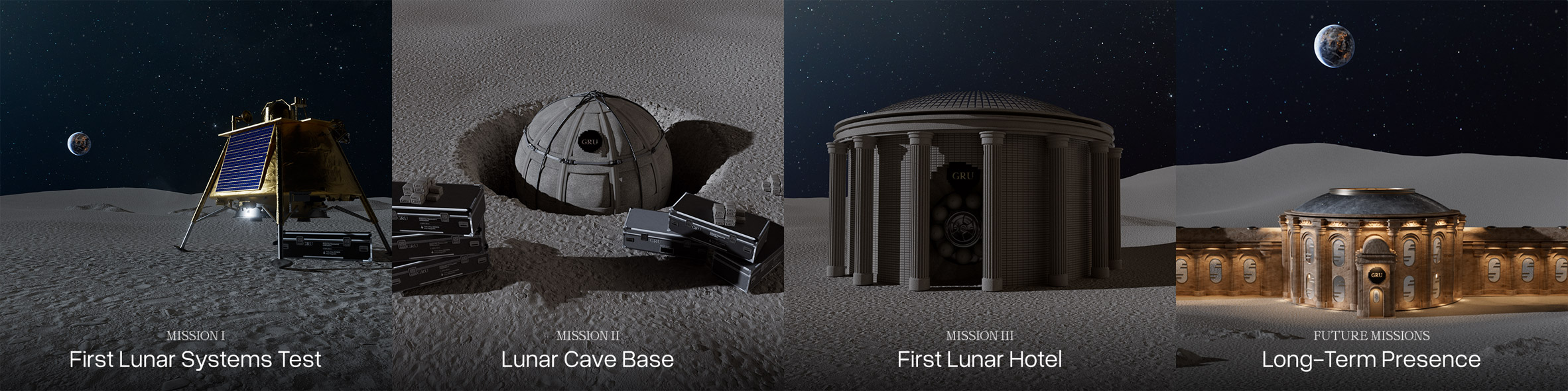 GRU Space announces designs for the first hotel on the Moon