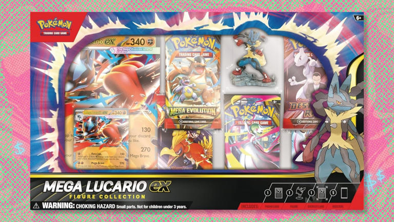 Get the Pokémon TCG: Mega Lucario ex figure collection for $9 off at Amazon