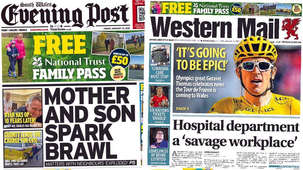 Wales' papers: Hospital department a 'savage workplace' and mother and ...