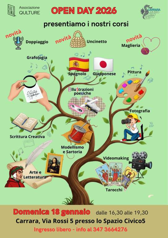 Associazione Qulture: domenica open day per presentare i corsi