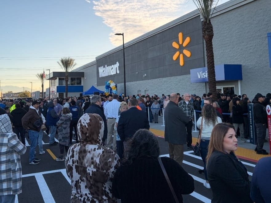 Hundreds line up at RivCo's newest Walmart Supercenter, fuel station