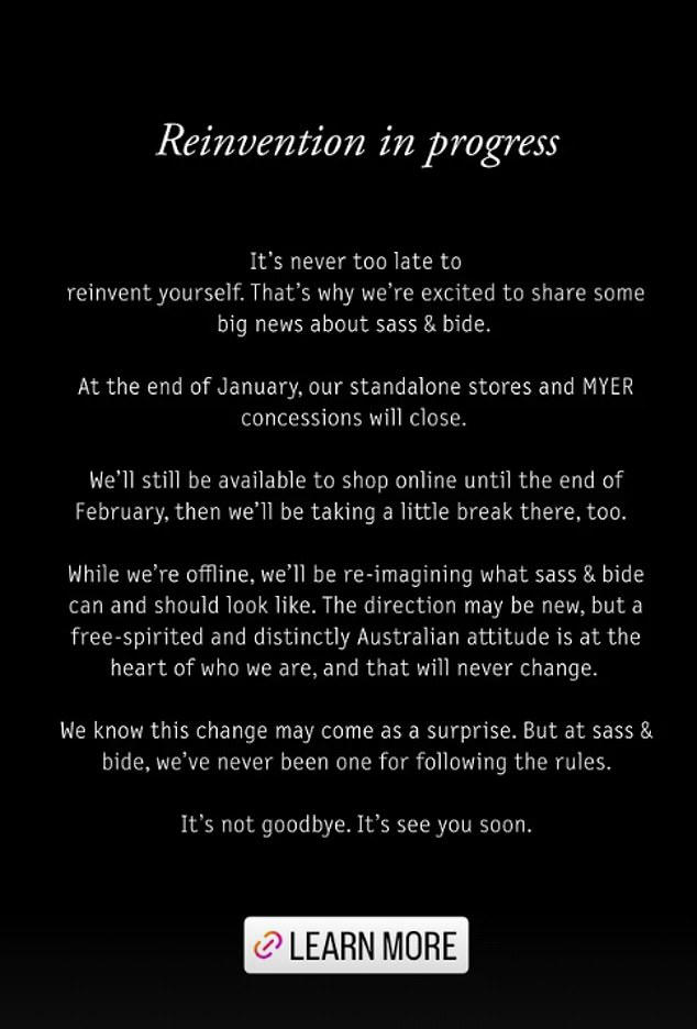 Iconic Australian fashion label loved by celebrities shuts down - a ...