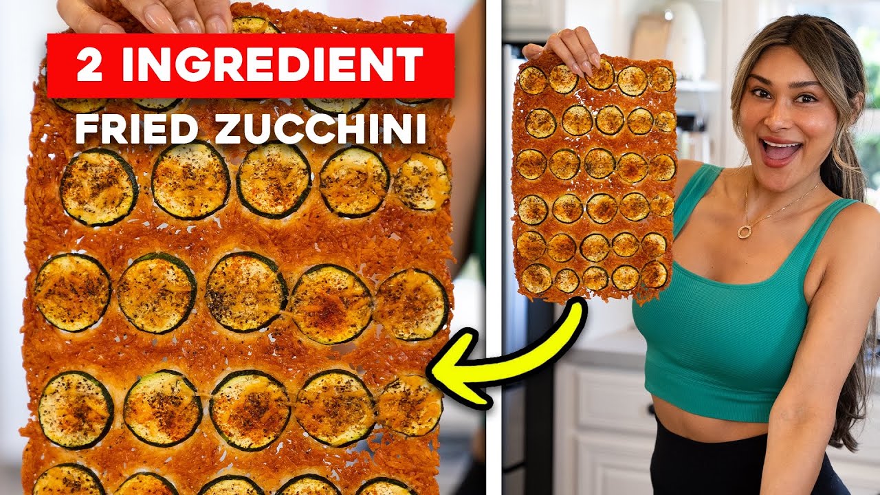 Zero carb 2 ingredient crispy fried zucchini!