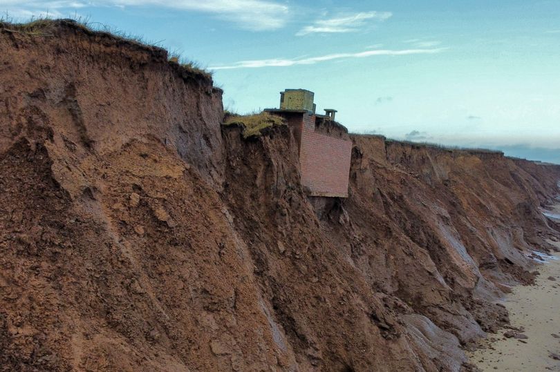 Nuclear bunker on the edge of a cliff just 'days away' from falling ...