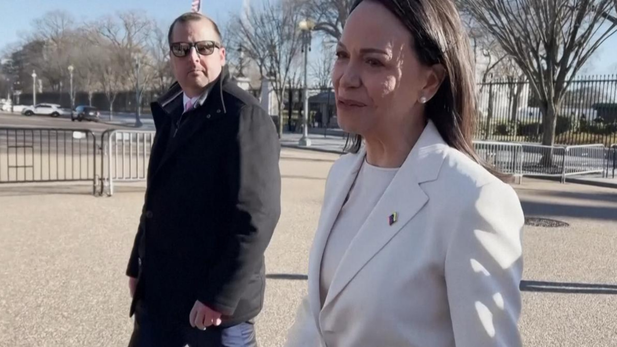 Maria Corina Machado lascia la Casa Bianca dopo l'incontro con Donald Trump