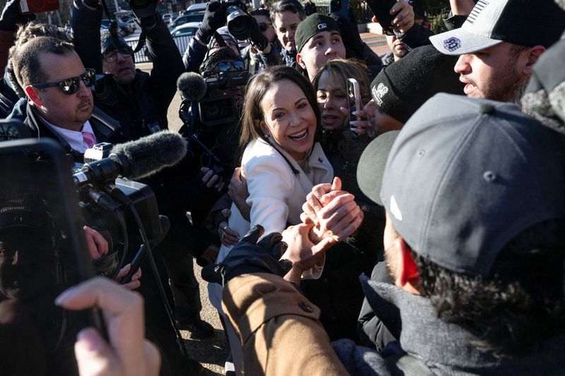 Trump accepts Nobel medal from Venezuelan opposition leader Machado