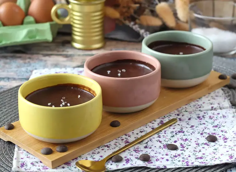 The perfect chocolate mousse, ultra gourmet with a hint of salt