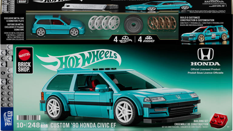Mattel Brick Shop's new Honda Civic EF, S2000 buildable 1:32-scale ...