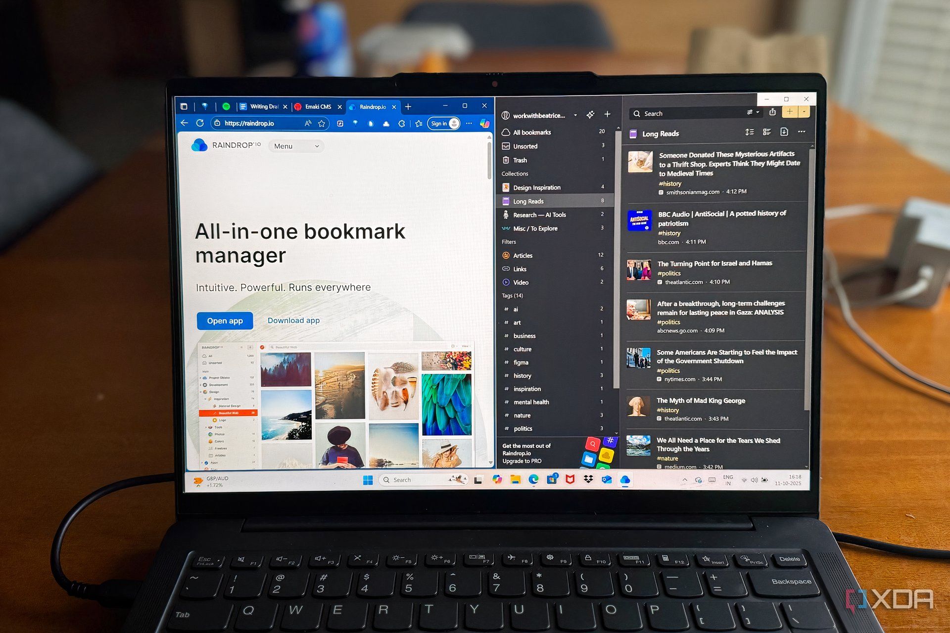 I ditched my browser's bookmarks for Raindrop.io, and I finally feel ...