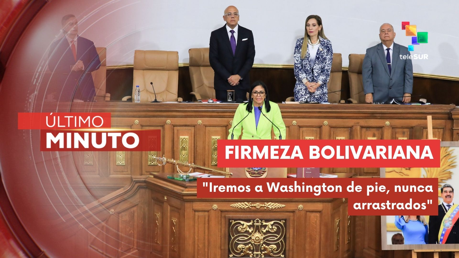 Delcy Rodríguez: "Si voy a Washington, será de pie, con la bandera y ...