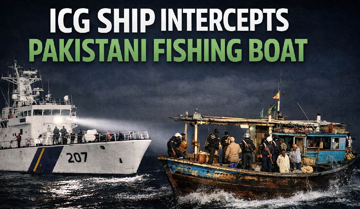 ICG ship intercepts Pakistani fishing boat