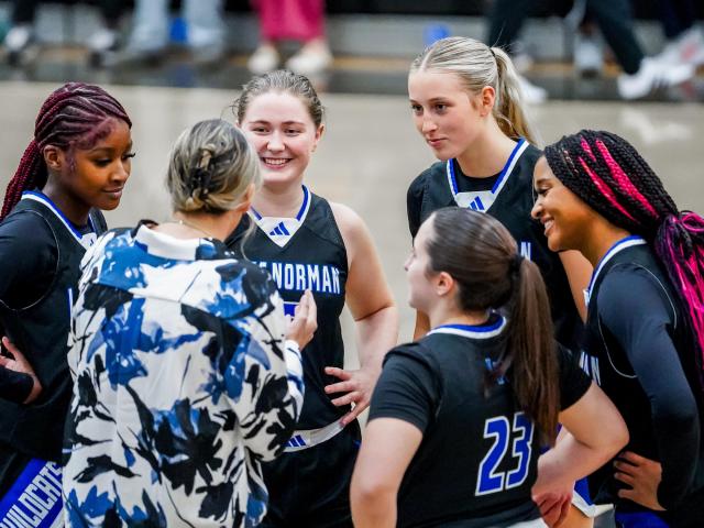 NCHSAA 7A classification girls basketball playoff projection - 2026
