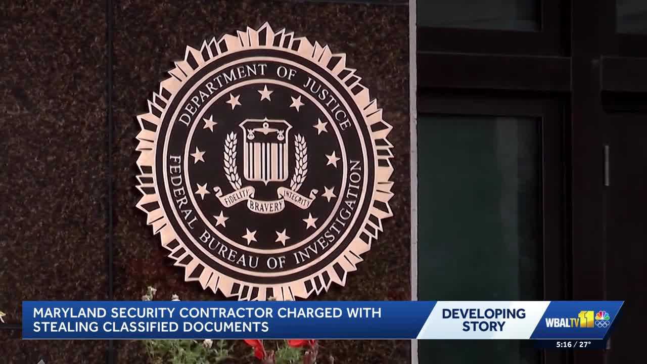 Maryland man charged with stealing classified documents receives pre ...