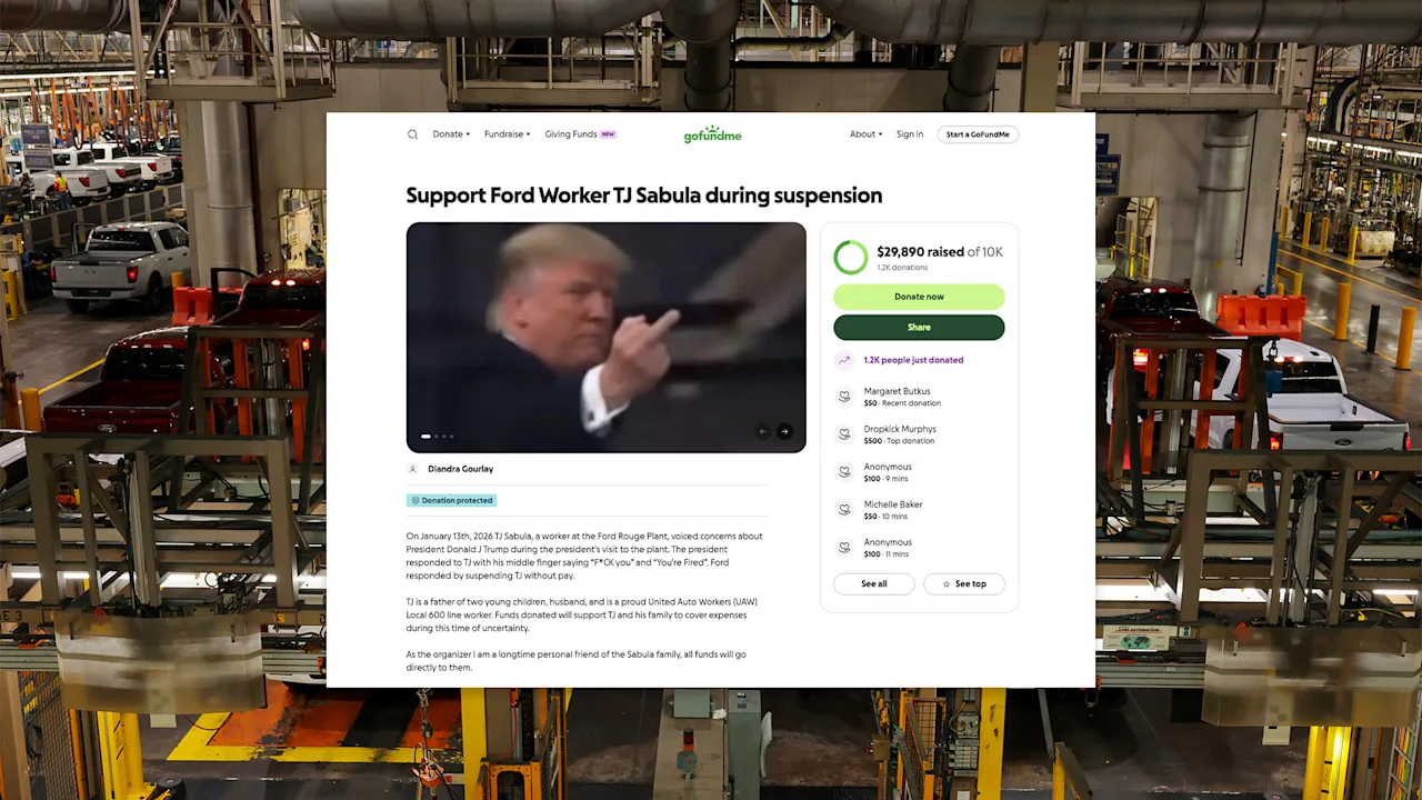 GoFundMe confirms two campaigns for Ford worker TJ Sabula are verified ...