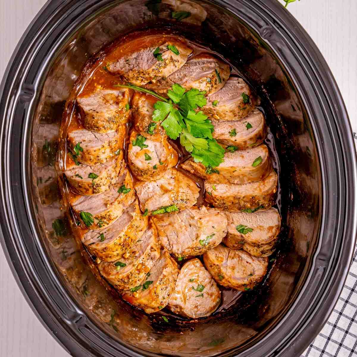 Slow cooker pork tenderloin