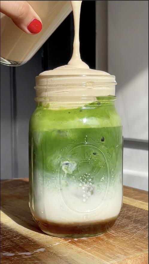 Earl Grey matcha latte