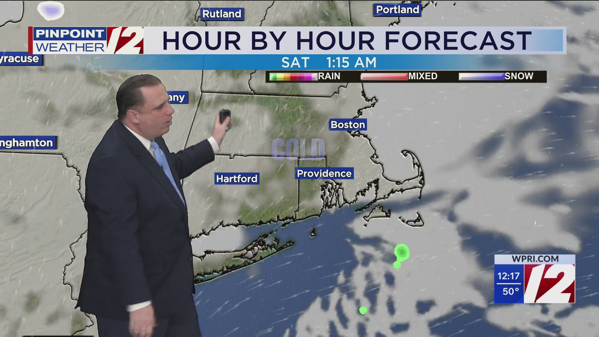 WPRI 12 Weather Foreast for 1/15/25: Frigid feel Friday Morning