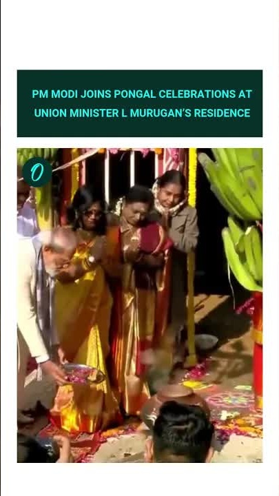 PM Modi joins Pongal celebrations at Union Minister L Murugan’s residence