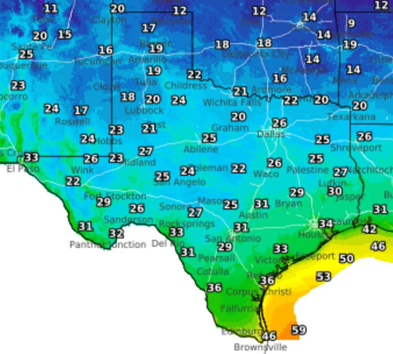 Rain, coldest temperature since February in holiday weekend forecast