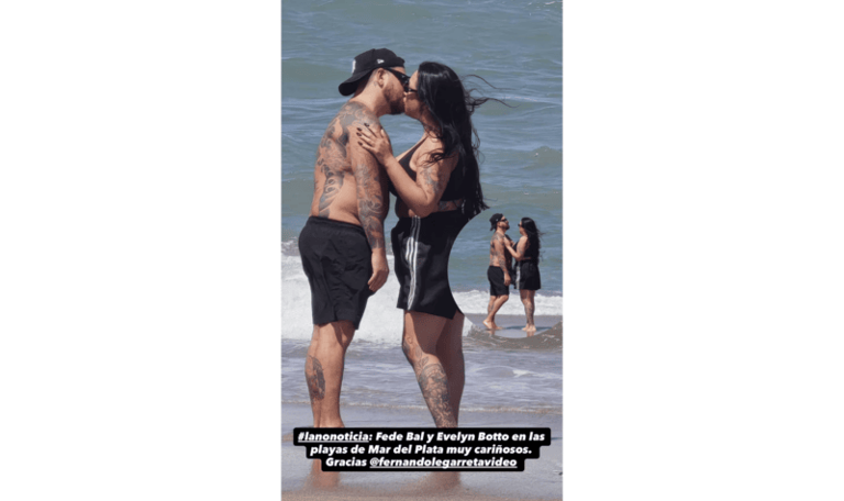 Mostró un A-Bal: Fede Bal a los besos con Evelyn Botto en la playa, en ...