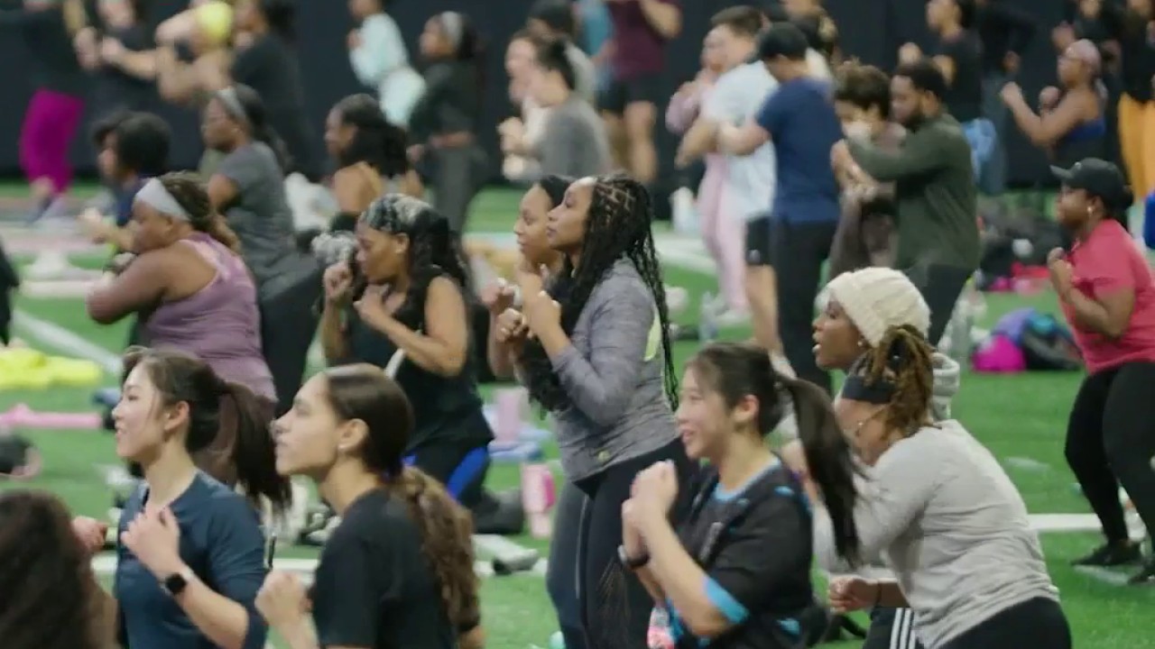 Fitness on the field turns Mercedes-Benz Stadium into massive gym