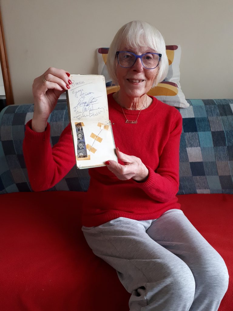 Beatles autographs and George’s broken guitar string for sale