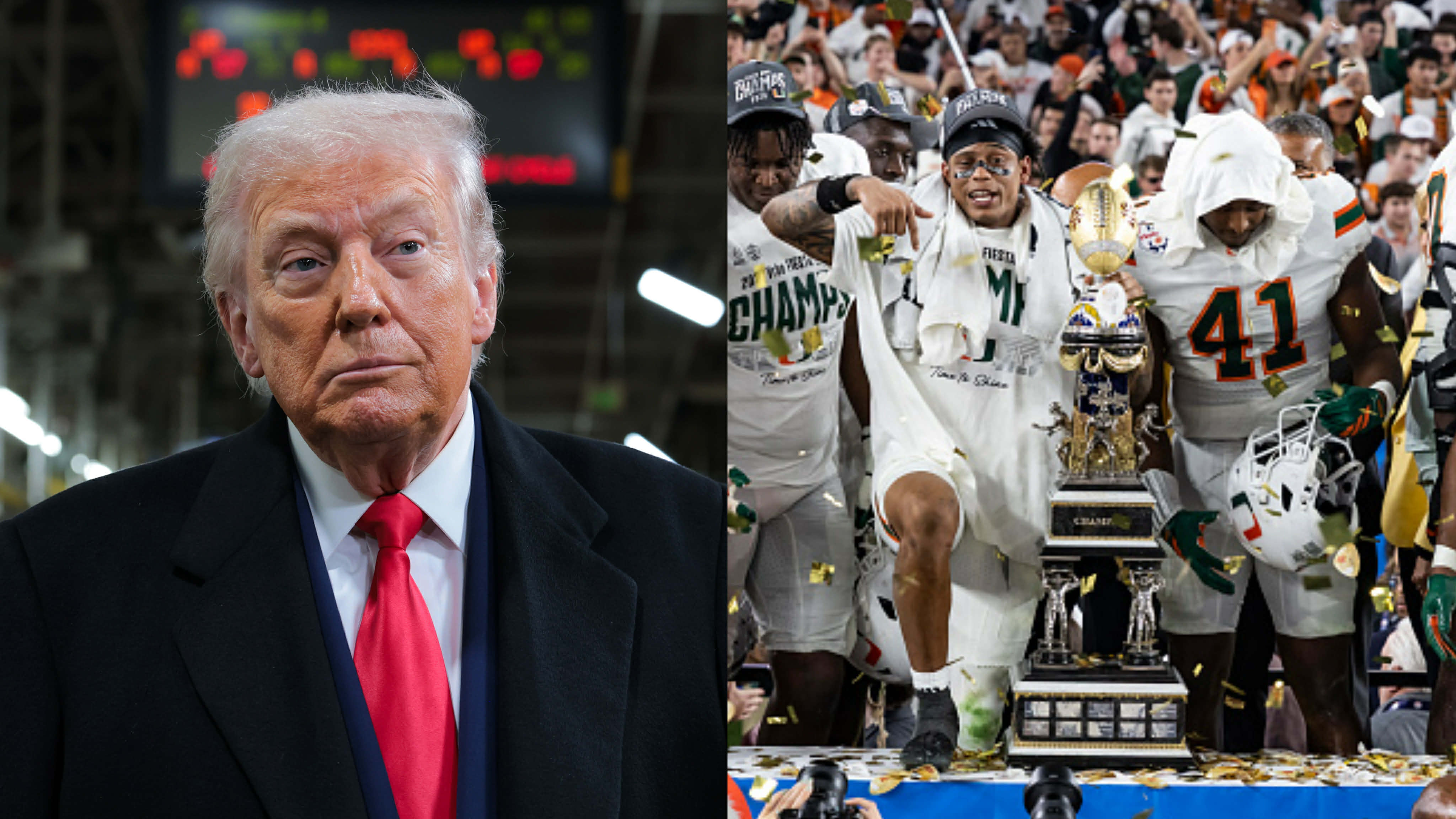 Donald Trump plans to attend Miami Hurricanes vs. Indiana Hoosiers ...