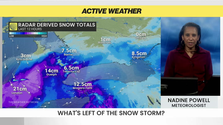 Snow storm dumps 20+ cm on Ontario and Quebec. How much more can we expect?