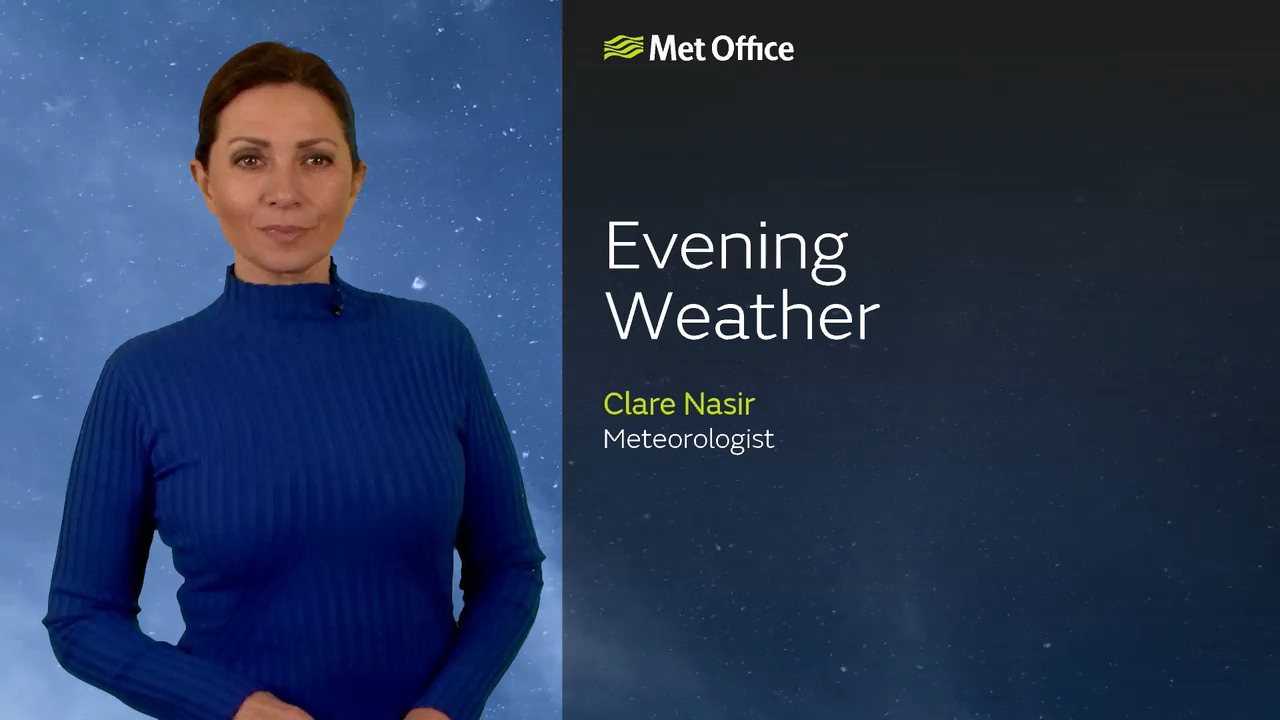 Met Office Wednesday evening weather forecast 19/11/2025