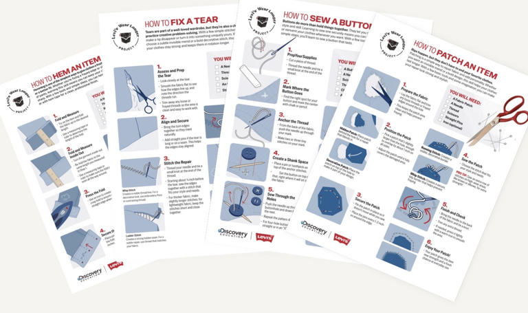 Levi's is stepping into the classroom to teach students how to mend jeans