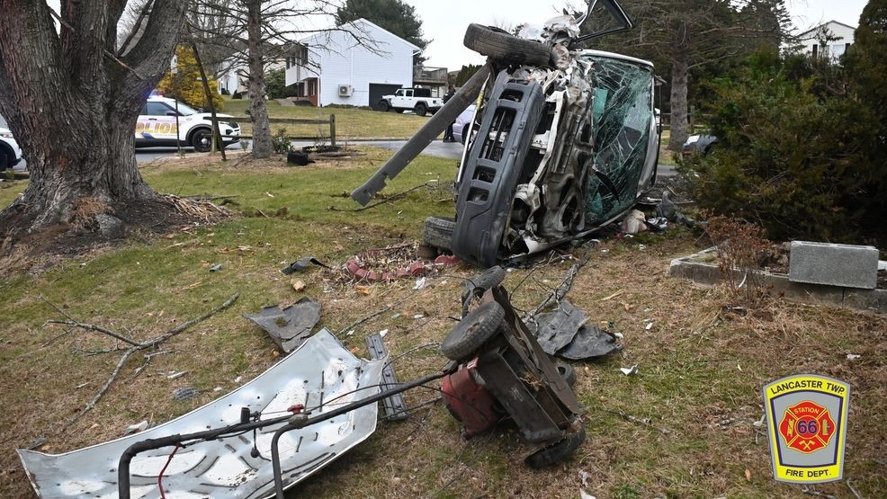 Driver walks away from Lancaster County crash that left SUV flipped, in ...