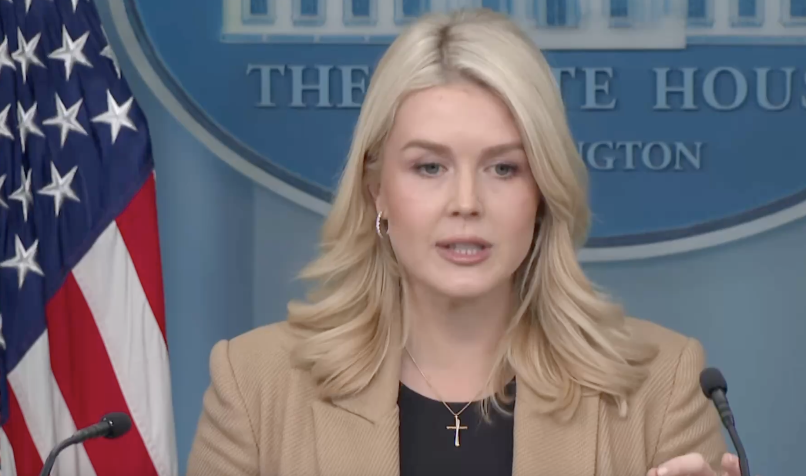 'The president was simply joking': Karoline Leavitt struggles to ...