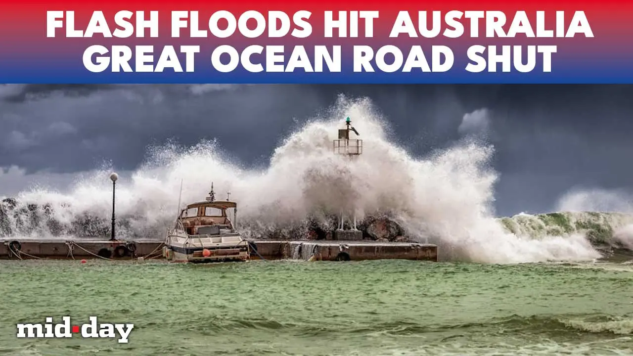 Flash floods close Australia’s Great Ocean Road as cars swept into sea