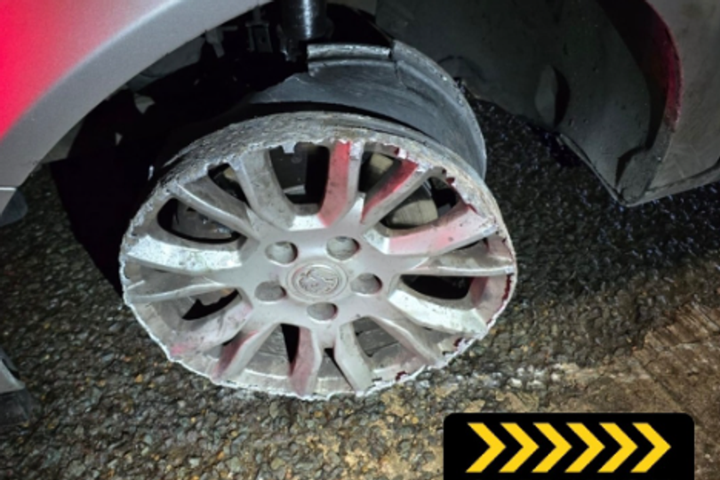 M6 driver 'unaware' they were driving on motorway with destroyed tyre
