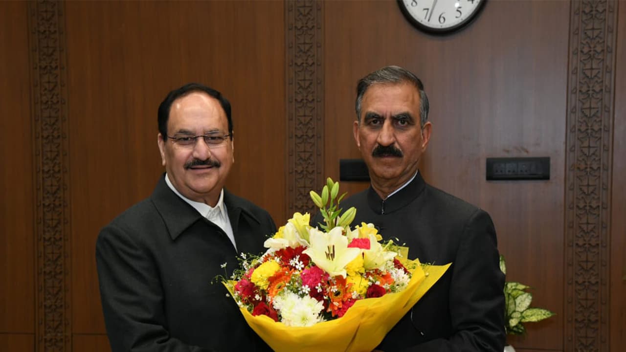 JP Nadda meets Himachal CM Sukhu, discusses state's development