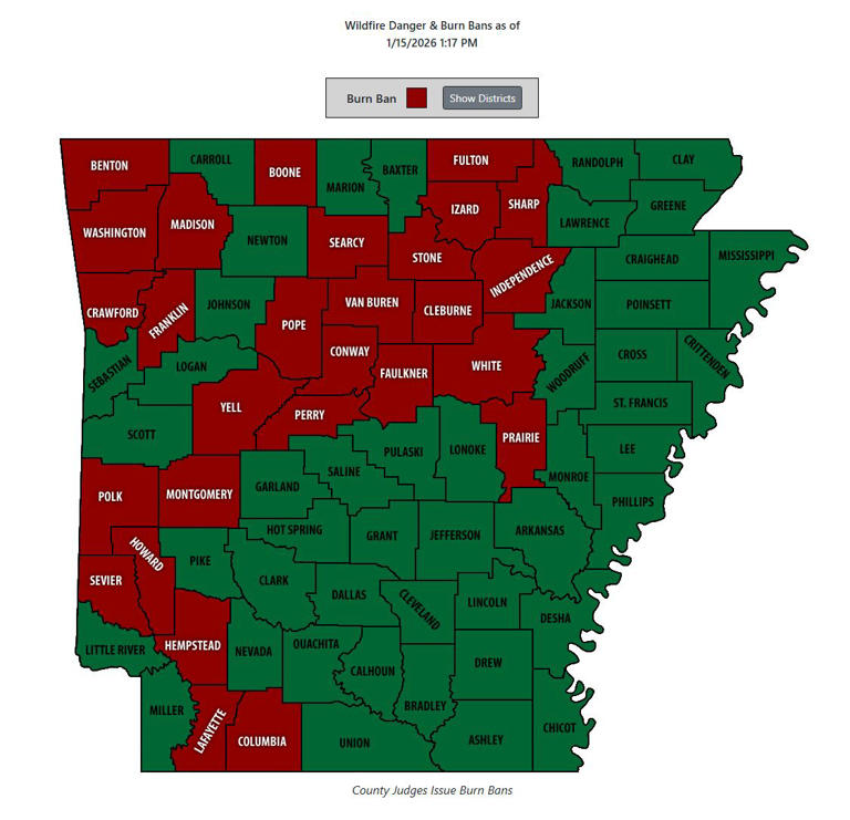 Craighead, other counties now under burn bans