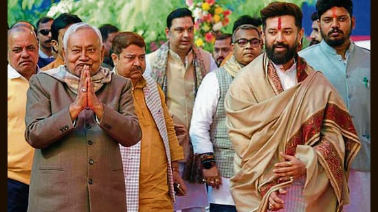 NDA leaders join Chirag Paswan’s Makar Sankranti dahi-chura feast in Patna