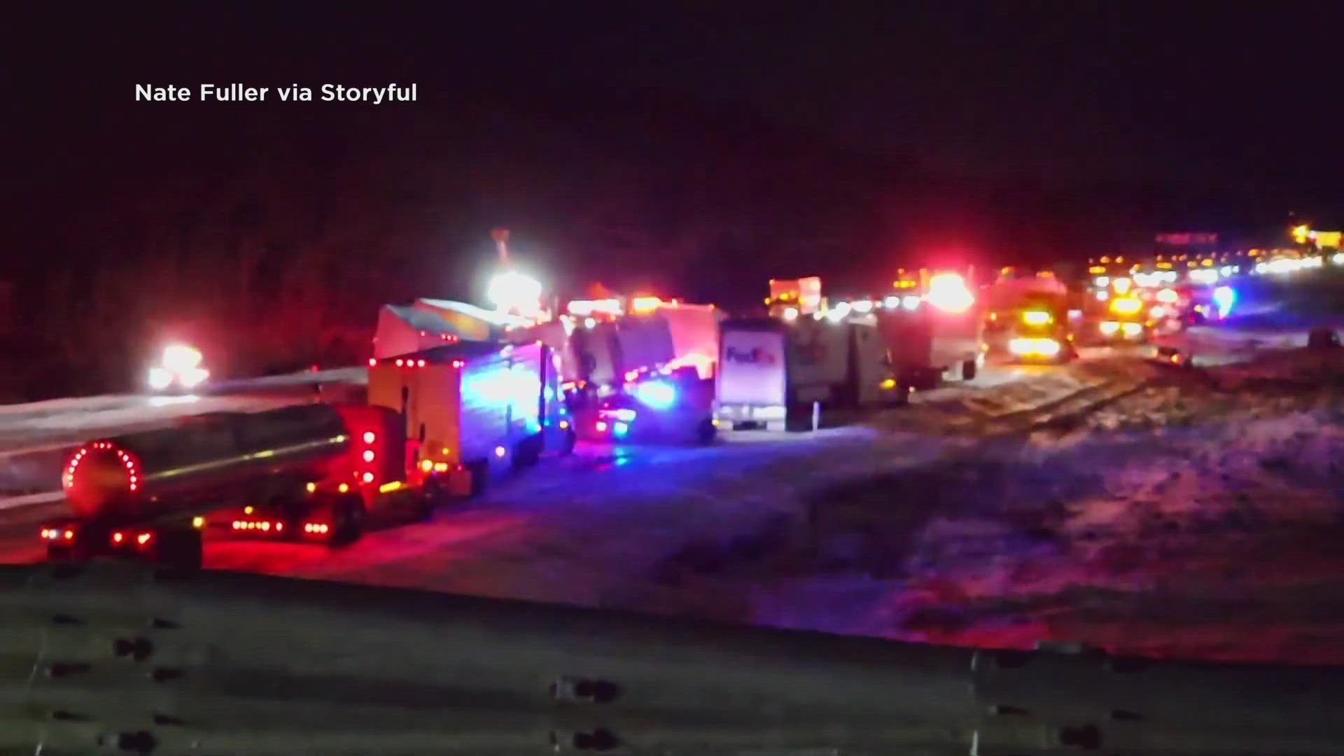 Massive pileup reported on Indiana toll road