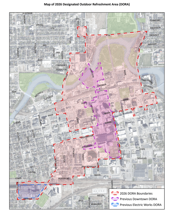 Downtown Fort Wayne expands DORA to align with new boundaries