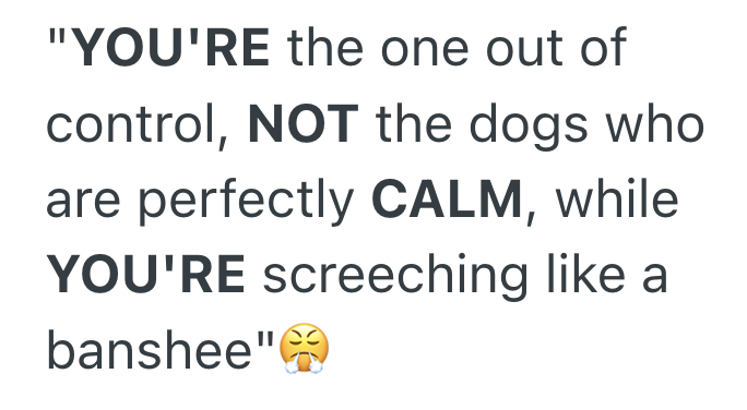 Dog owner alarmed by speeding cyclist tries to calm his agitated dogs ...