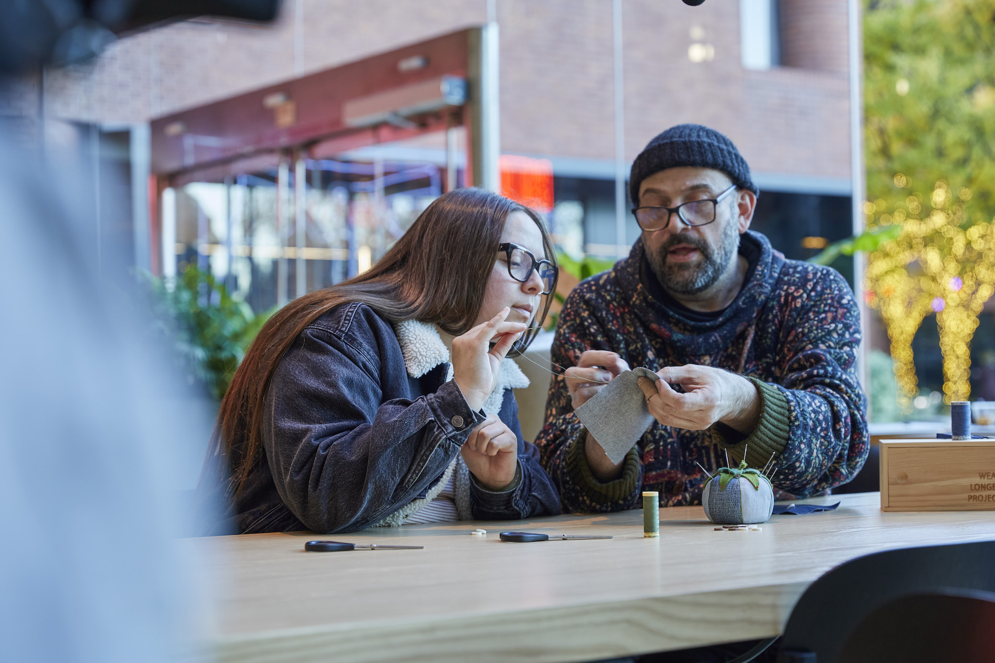 Levi's is stepping into the classroom to teach students how to mend jeans