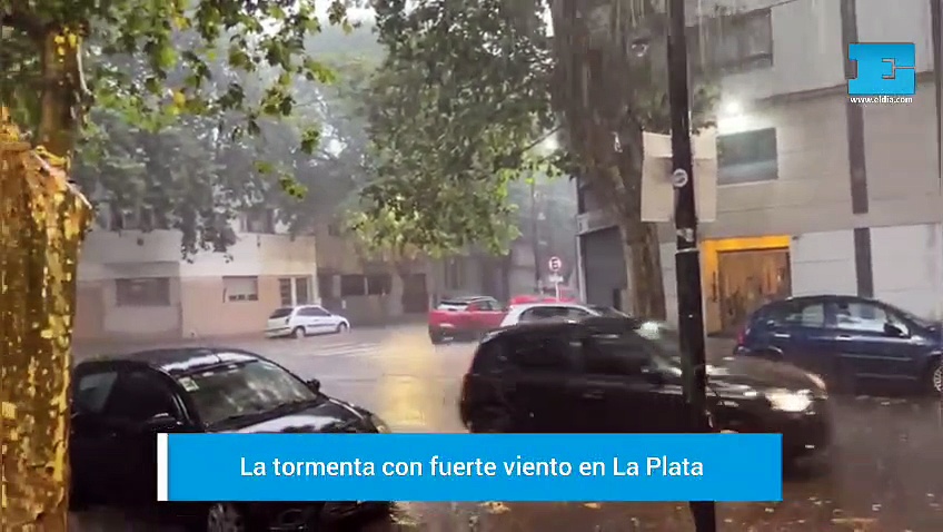 Lluvia y viento en La Plata