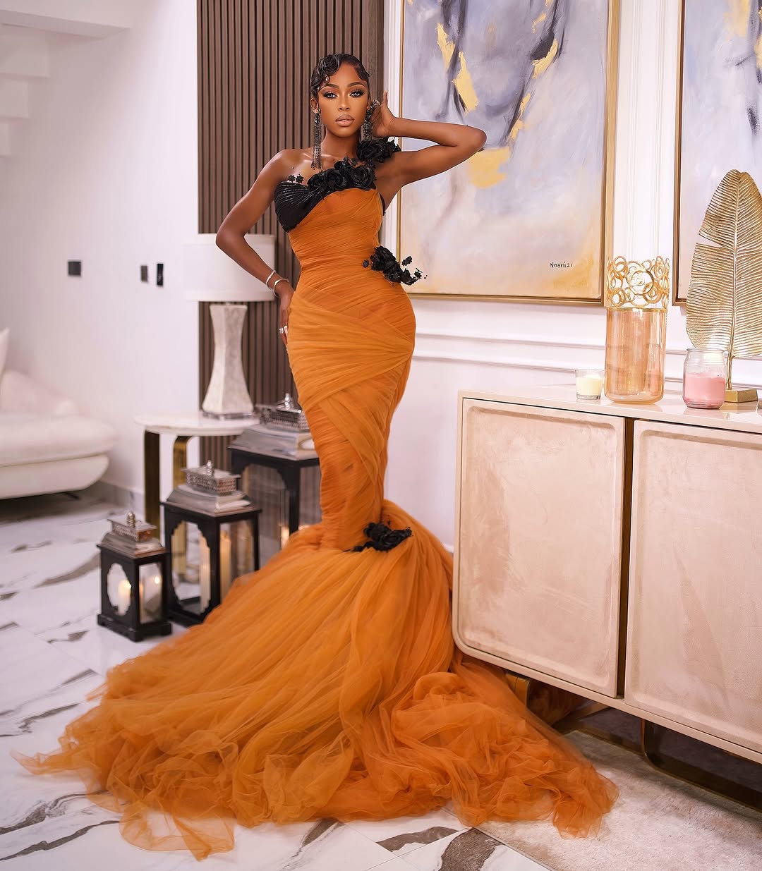 Color series: How to wear an orange dress like a confident queen