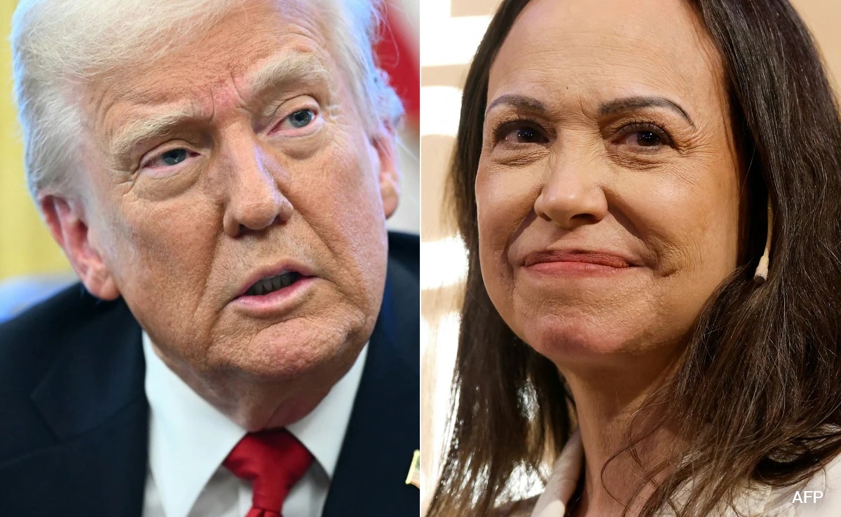 Venezuela's Machado presents Nobel Peace Prize to Trump during meeting